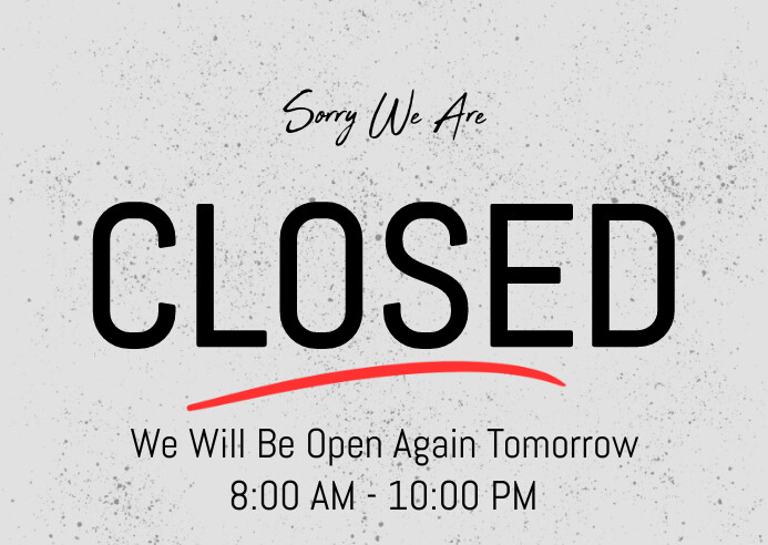 we are closed Templat | PosterMyWall