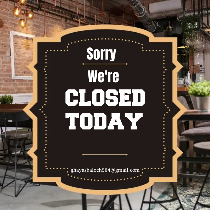 We are closed Template | PosterMyWall