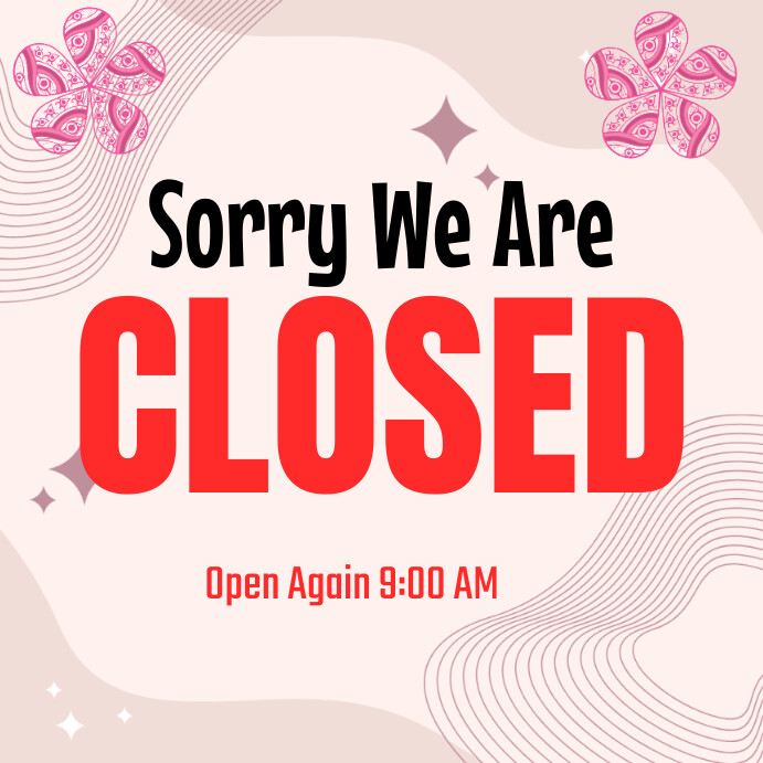 We are Closed Template | PosterMyWall