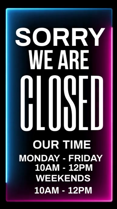 We are closed Template | PosterMyWall