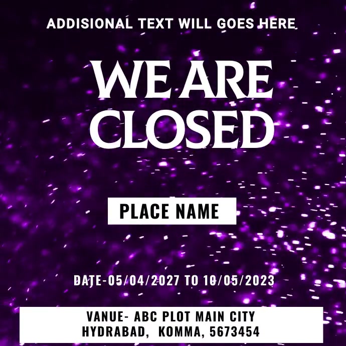We are closed Template | PosterMyWall