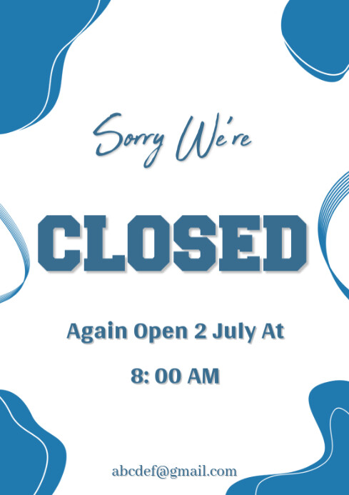 WE ARE CLOSED Template | PosterMyWall