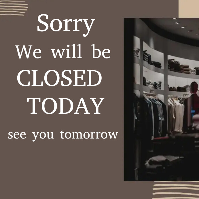 We are closed Template | PosterMyWall