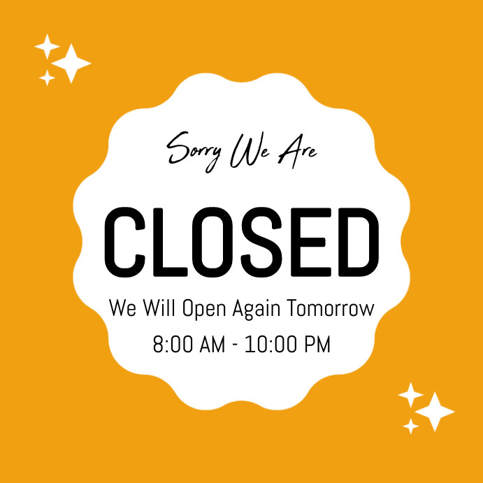 we are closed Template | PosterMyWall