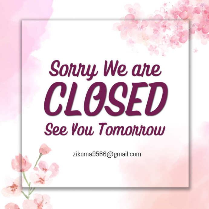 We are closed Template | PosterMyWall