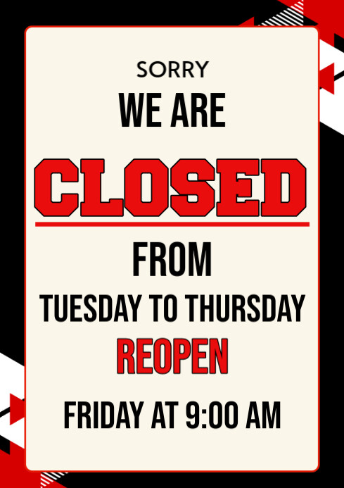 we are closed Template | PosterMyWall
