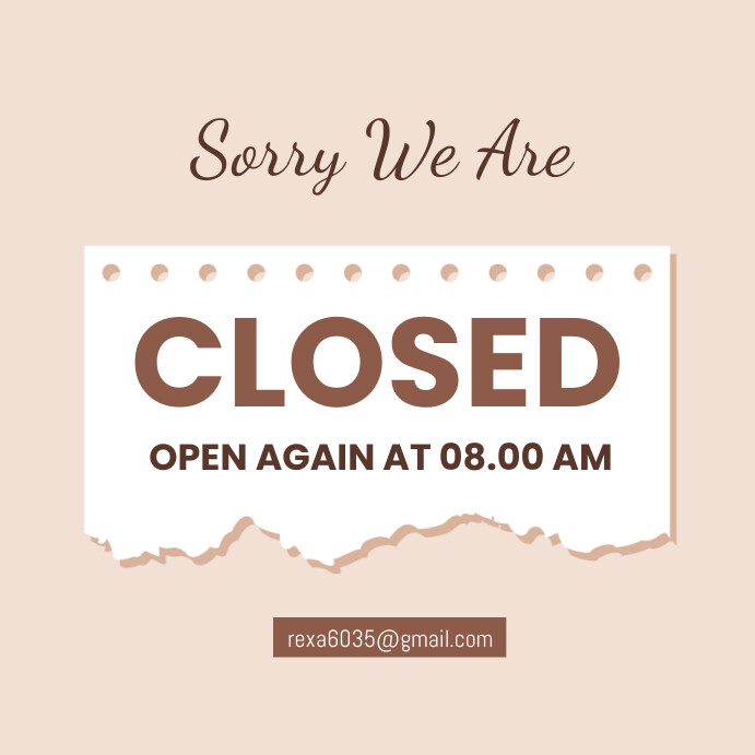 we are closed Template | PosterMyWall