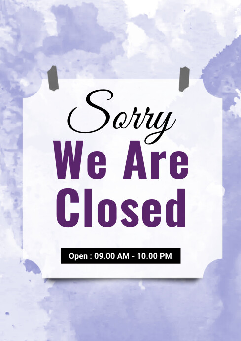 Copy of We are closed flyer | PosterMyWall