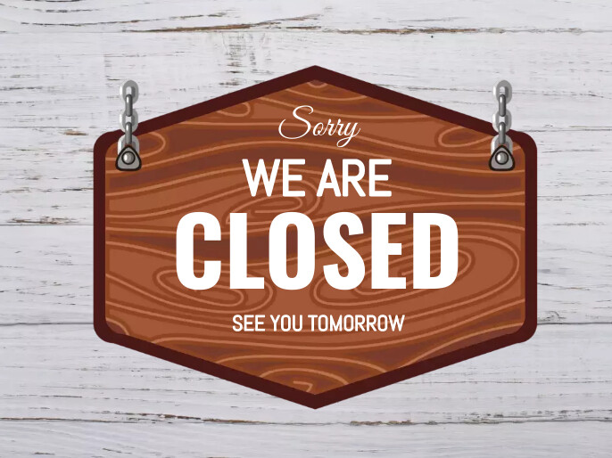 We are closed flyer Template | PosterMyWall