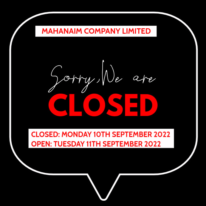 we are closed flyer template (1) | PosterMyWall