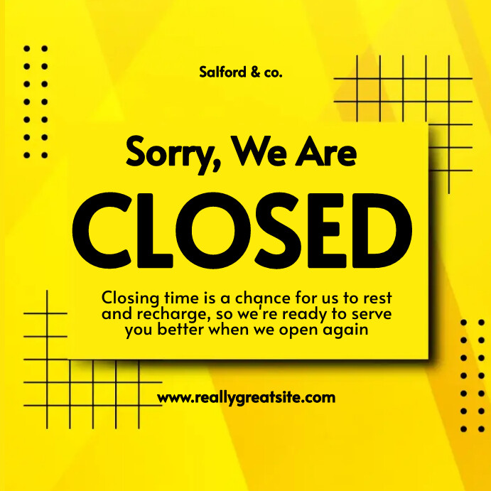 Copy of We Are Closed Flyer Template | PosterMyWall