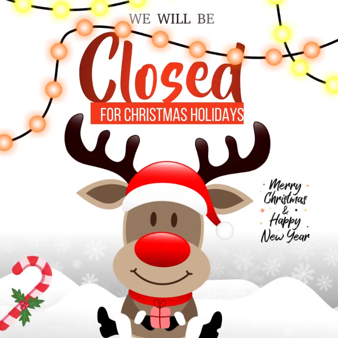 Copy of we are closed for christmas | PosterMyWall