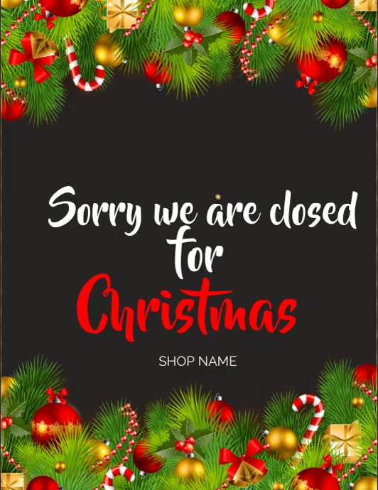 we are closed for christmas Template | PosterMyWall