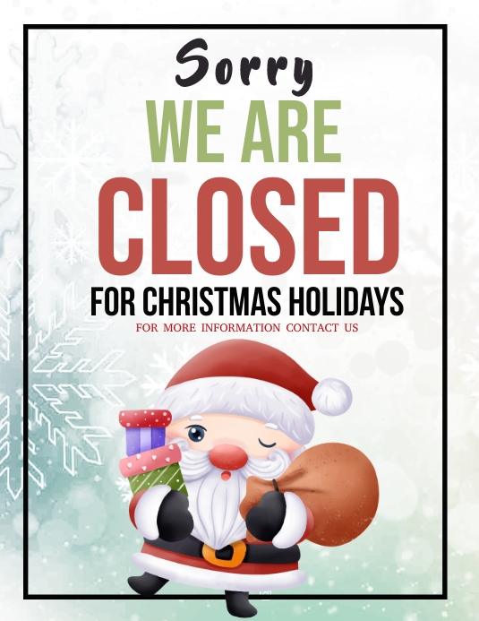 we are closed for christmas Template | PosterMyWall