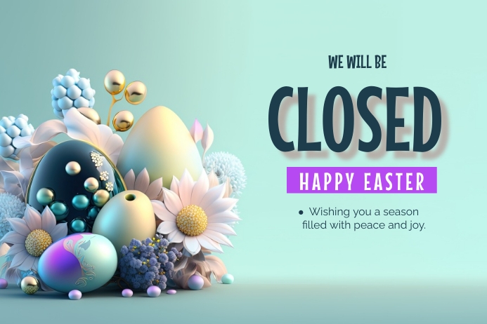 We are closed for easter Template | PosterMyWall