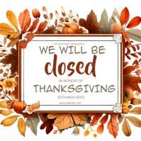 we are closed for thanksgiving Template | PosterMyWall