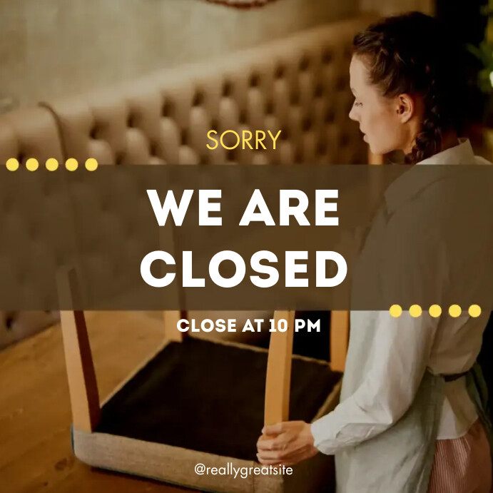 We Are Closed Instagram Post Template | PosterMyWall