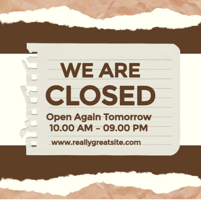 We ARE Closed Instagram Post Template | PosterMyWall