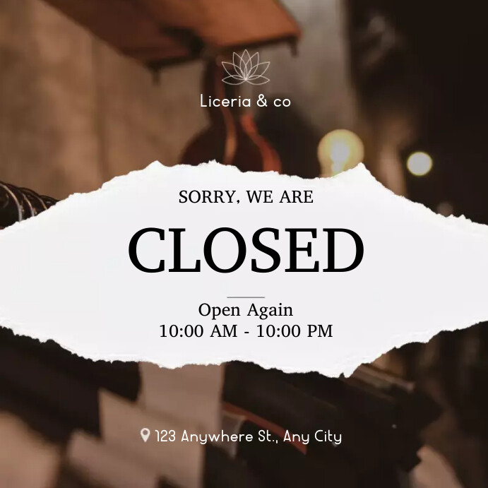 We Are Closed Instagram Post Template | PosterMyWall