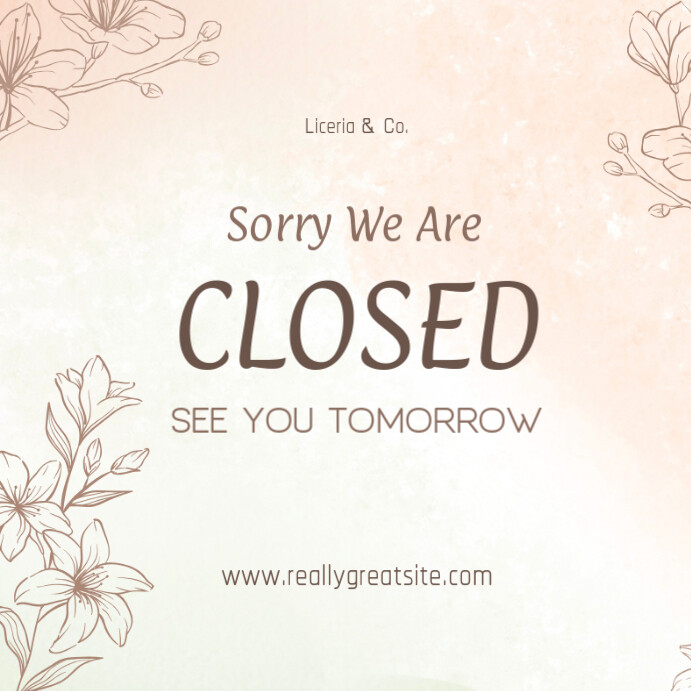 We Are Closed Instagram Post Template | PosterMyWall