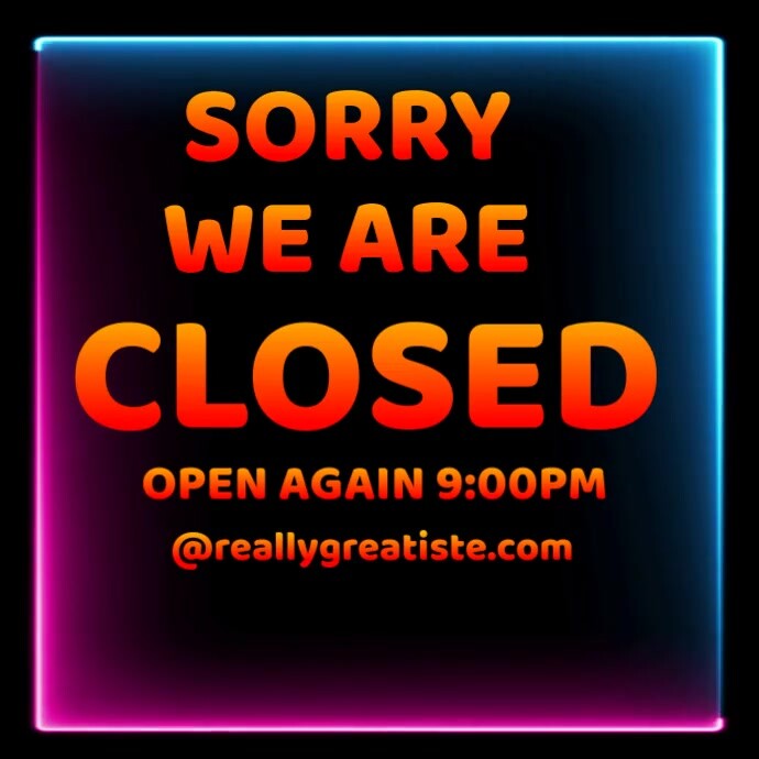 We Are Closed Instagram Post Template | PosterMyWall