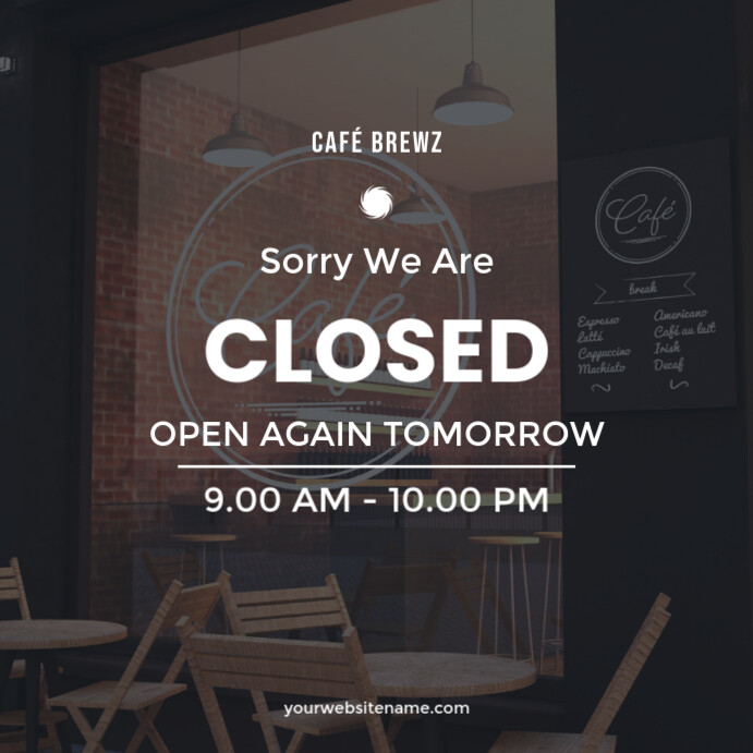 We Are Closed Instagram Post Template | PosterMyWall