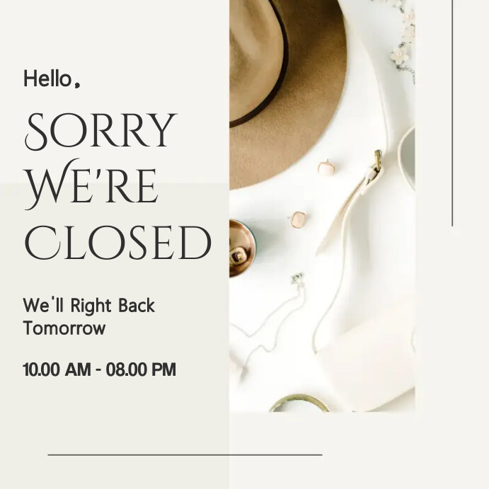 Plantilla de We Are Closed Instagram Post | PosterMyWall