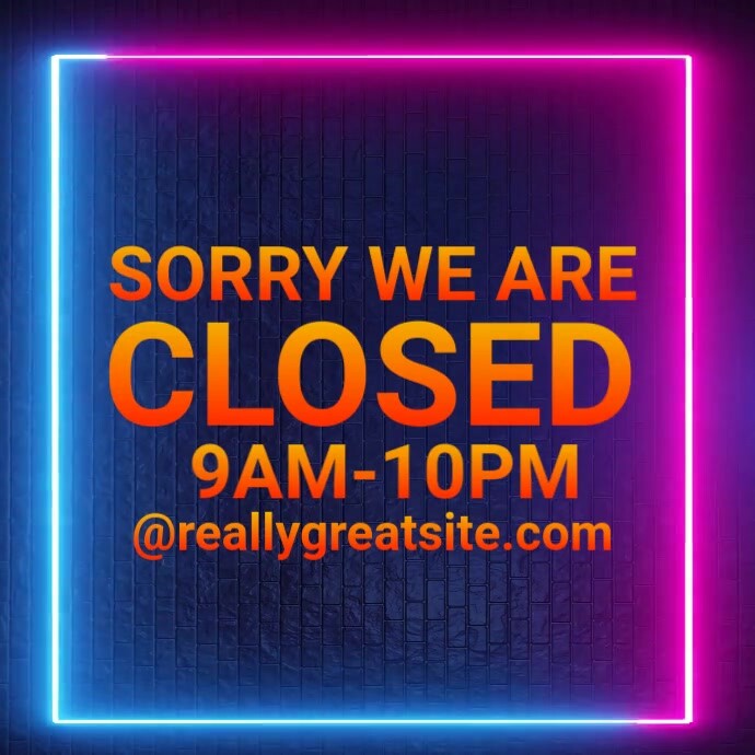 We Are Closed Instagram Post Template | PosterMyWall