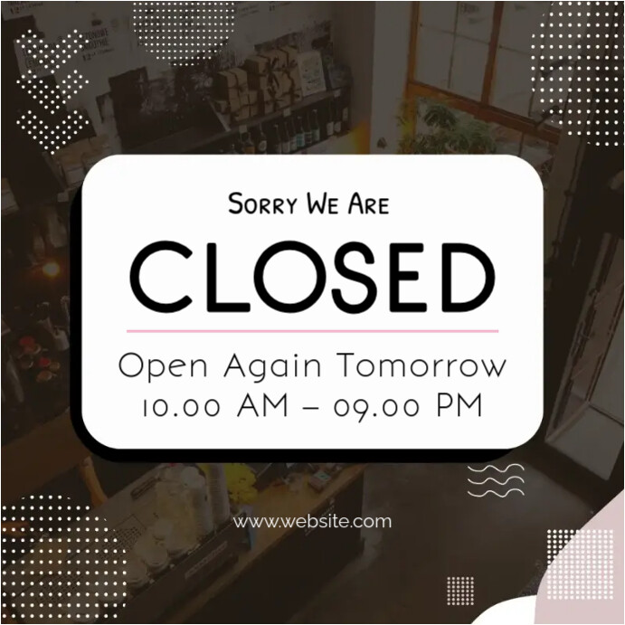 Plantilla de We are closed notes templates | PosterMyWall