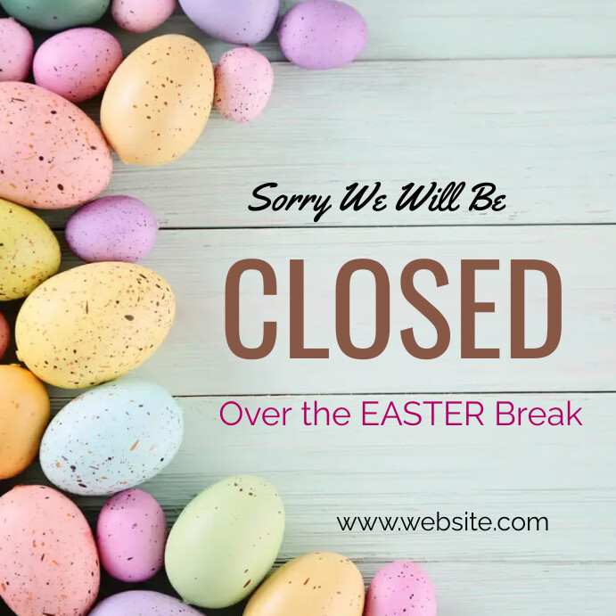 Plantilla de We are closed notes templates | PosterMyWall