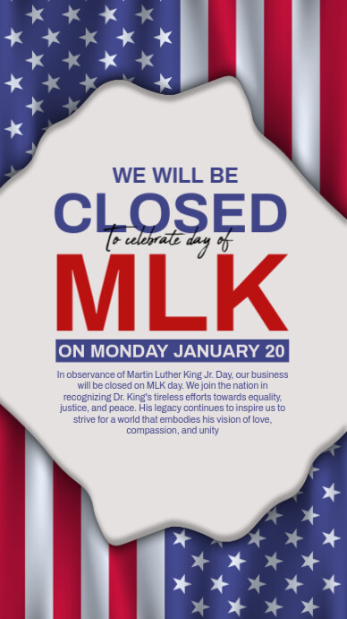 Copy of we are closed on mlk day | PosterMyWall