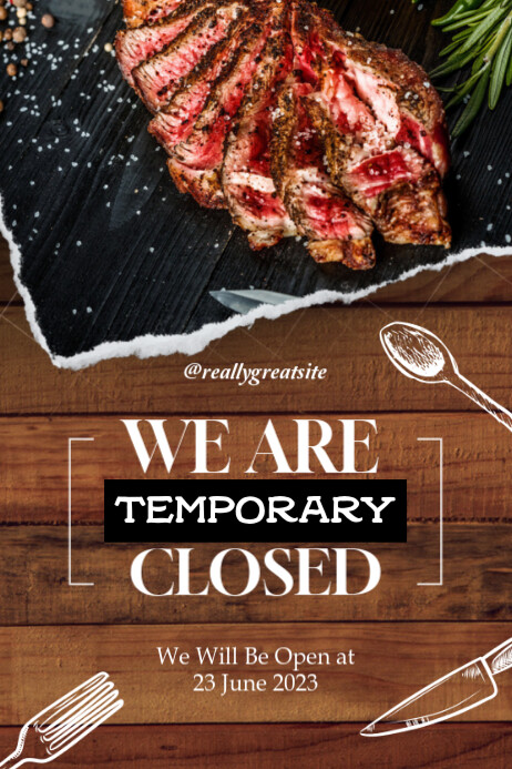We Are Closed Poster Template | PosterMyWall