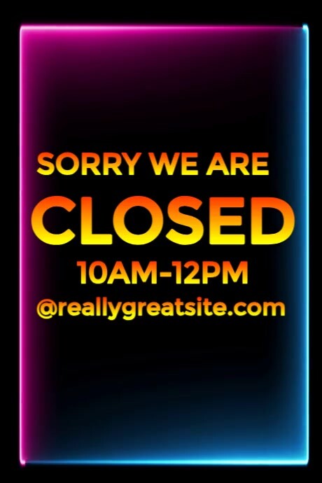We Are Closed Poster Template | PosterMyWall