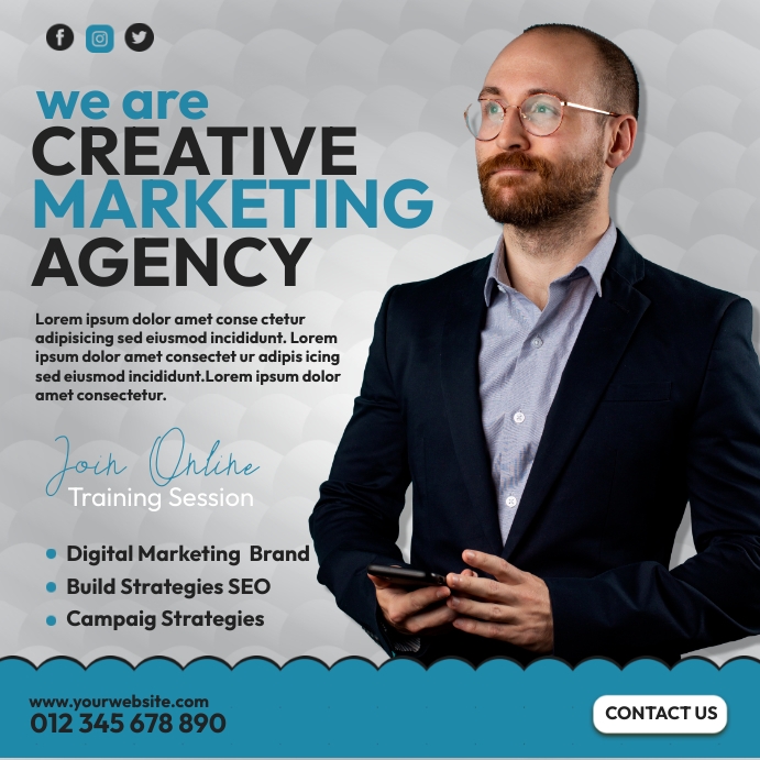 We Are Creative Marketing Agency Template | PosterMyWall