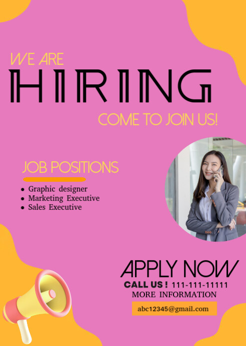We are hire new job post in January 2025 to dec Template | PosterMyWall
