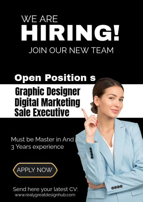 We are hire new talented persons jobss Template | PosterMyWall