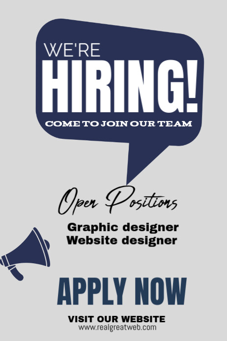 We are hired new jobs employment 2025 Template | PosterMyWall