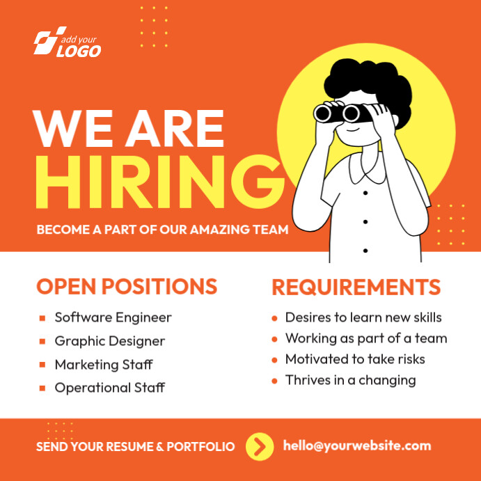 We Are Hiring Ad Template | PosterMyWall