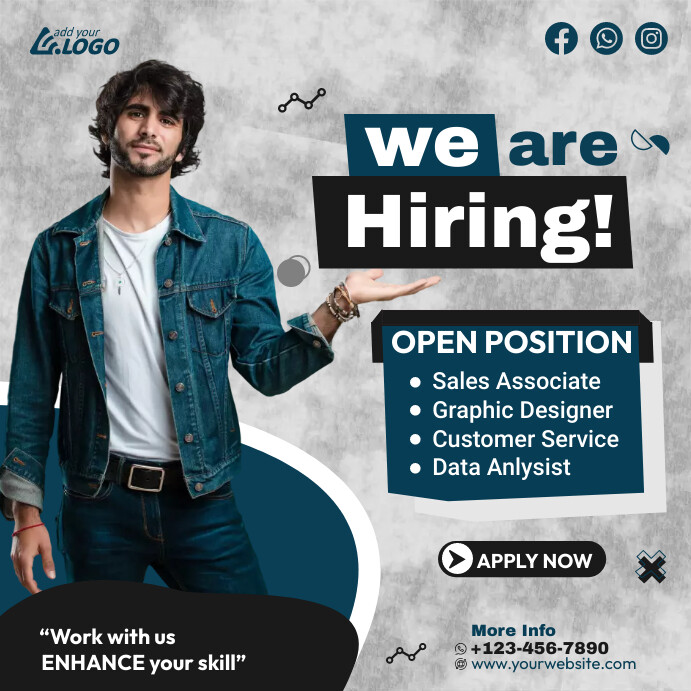 We Are Hiring Ad Template | PosterMyWall