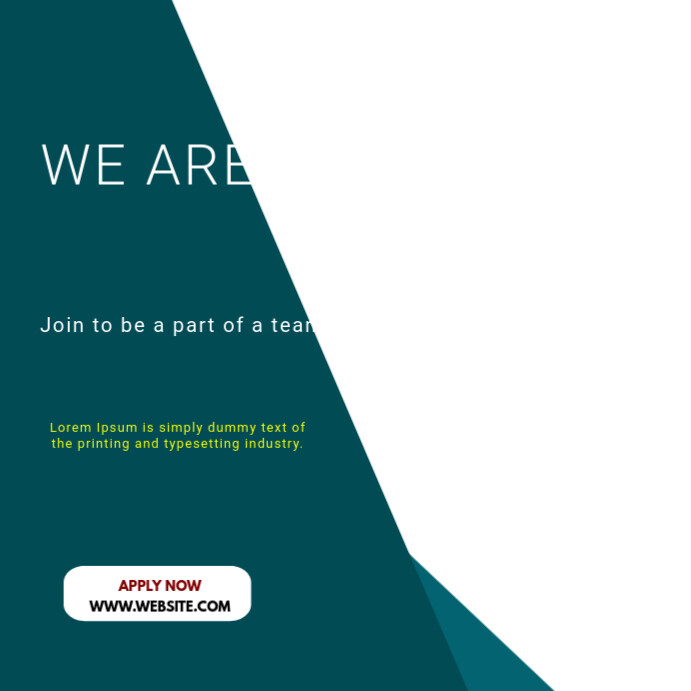 We are hiring ad Template | PosterMyWall