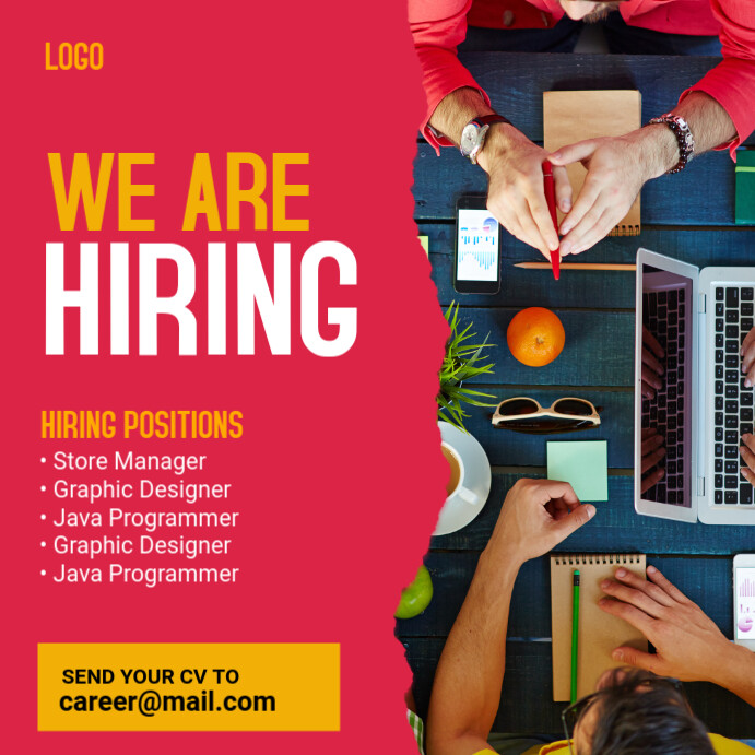We Are Hiring Ad Template | PosterMyWall