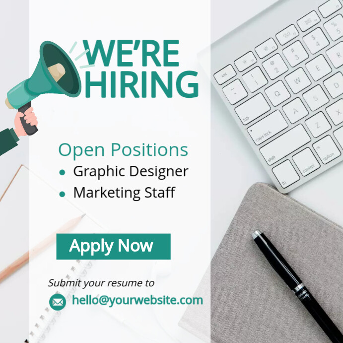 Plantilla de We Are Hiring Ad | PosterMyWall