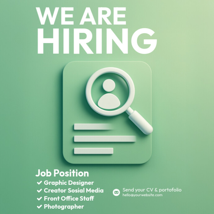 We Are Hiring Ad Template | PosterMyWall