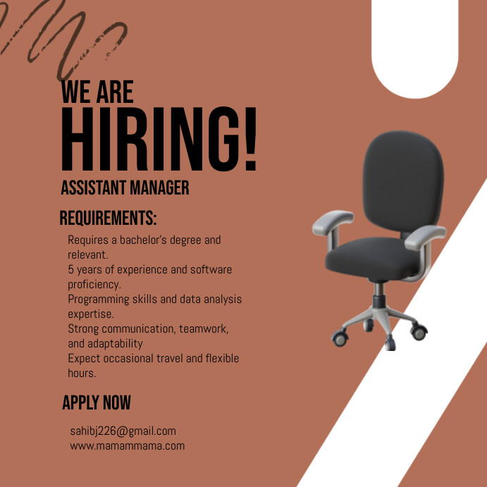 Modèle we are hiring ads | PosterMyWall