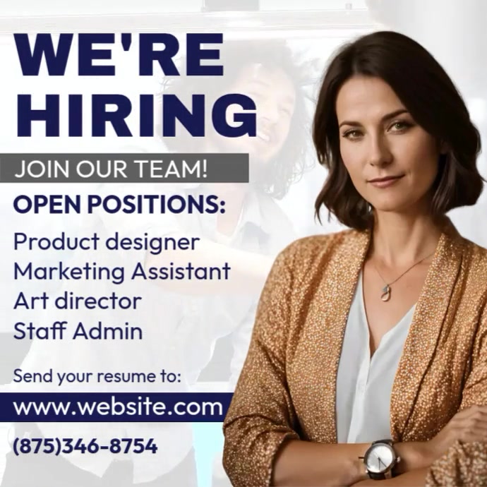 Plantilla de We Are Hiring Ads | PosterMyWall