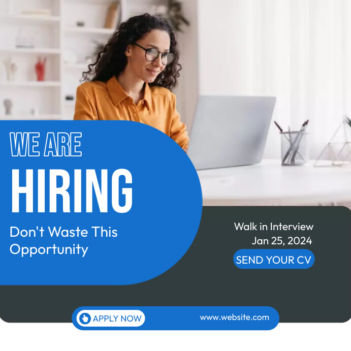We Are Hiring Ads Template | PosterMyWall