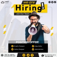 Hiring Ads Template | PosterMyWall