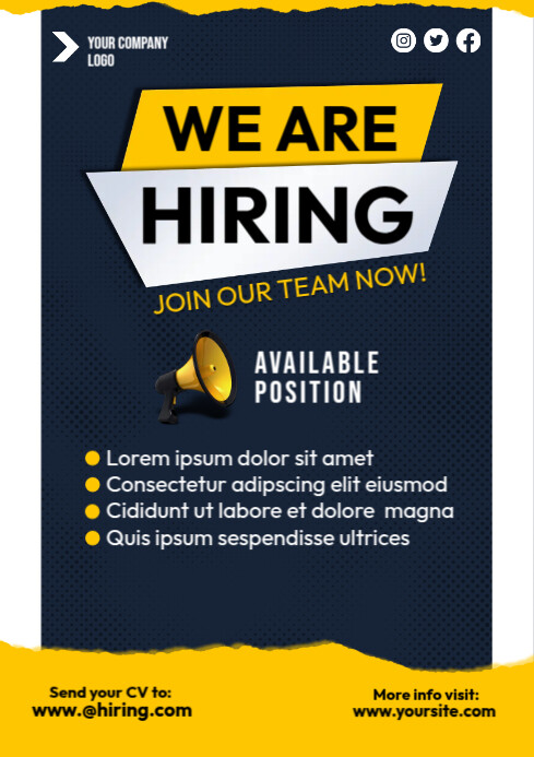 We Are Hiring Ads Template | PosterMyWall