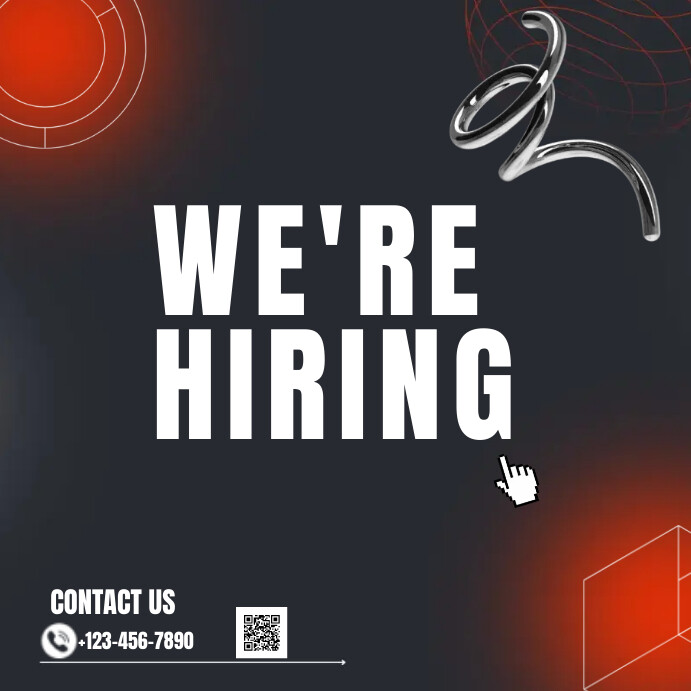 WE ARE HIRING ANNOUNCEMENT INSTAGRAM post Template | PosterMyWall