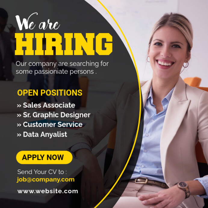 We are hiring banner ad Template | PosterMyWall